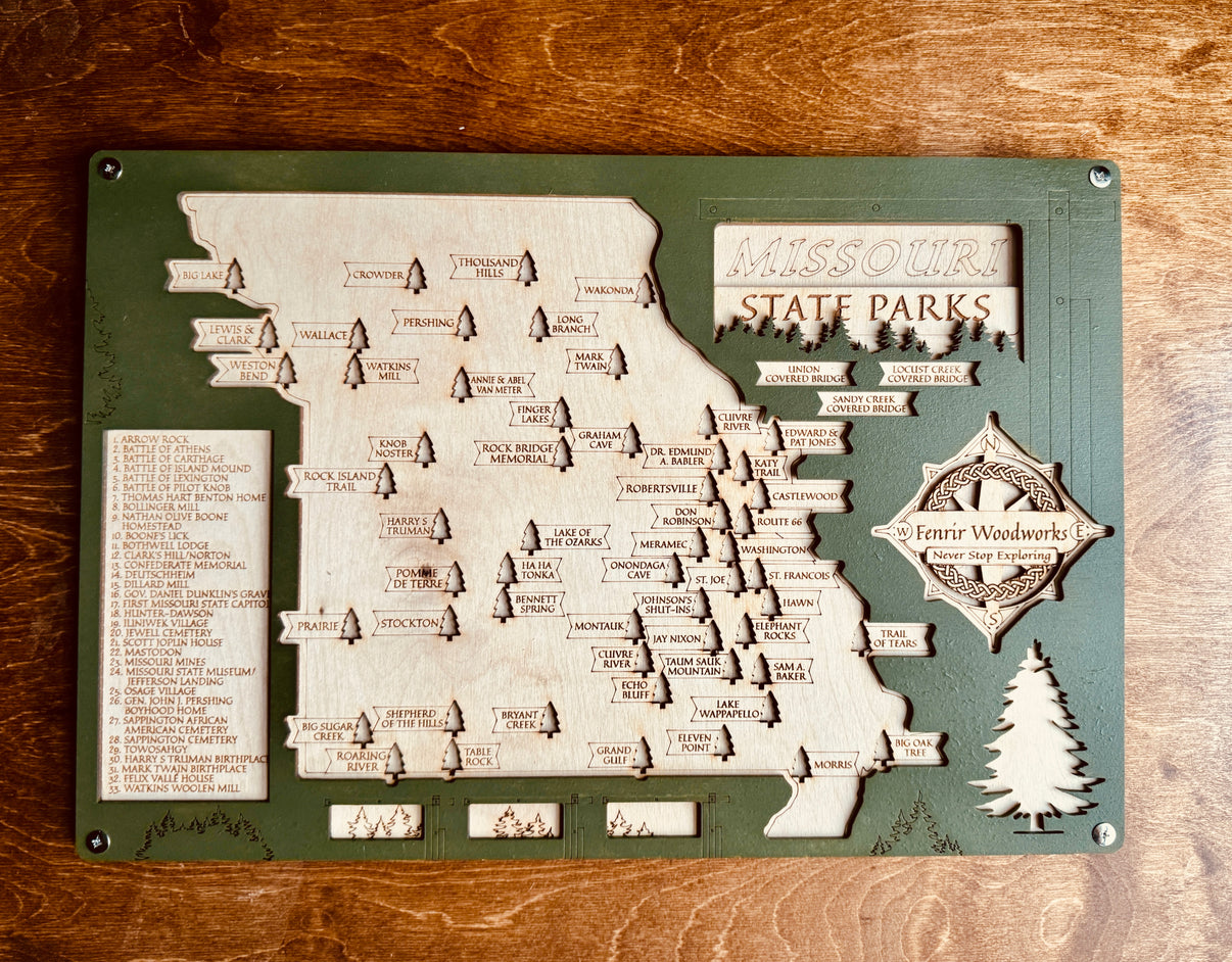 Missouri State Parks Map – Fenrir Woodworks
